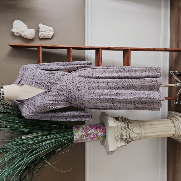 Pure Collection | Dresses | Pure Collection Gray With Black Animal ...